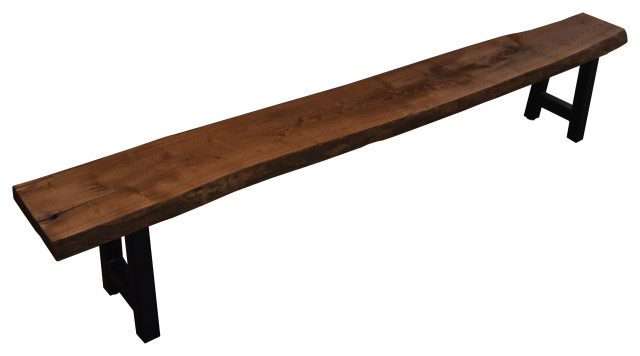 Live Edge Locust Ridgemont Bench, 8 Foot - Rustic - Outdoor Benches ...