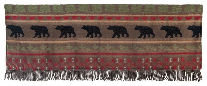 Bear Country Cabin Valance - Rustic - Valances - by Carstens | Houzz