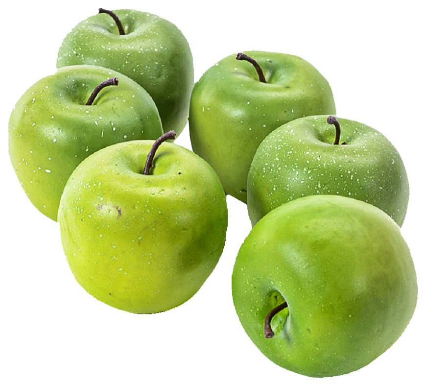 Set of 12 Decorative Green Apples, Measures 3" Dia and 3" H - Farmhouse ...
