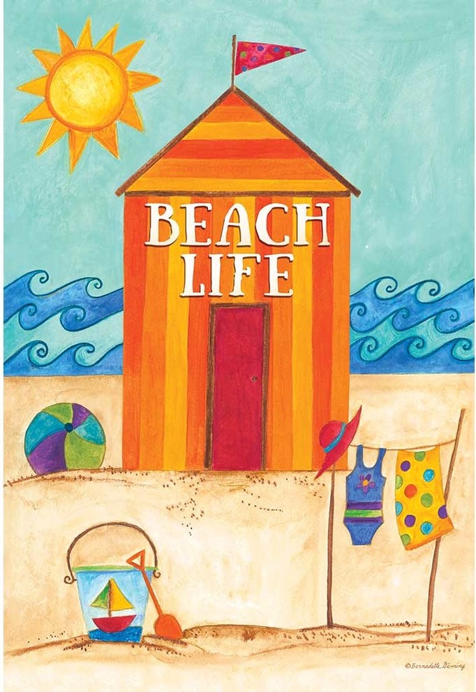 Flag Print Large Beach-Beach Life Polyester - Beach Style - Flags And ...