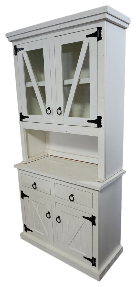 Farmhouse Kitchen Dining Hutch and Buffet - Farmhouse - China Cabinets ...
