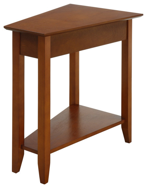 American Heritage Wedge End Table With Shelf - Transitional - Side ...