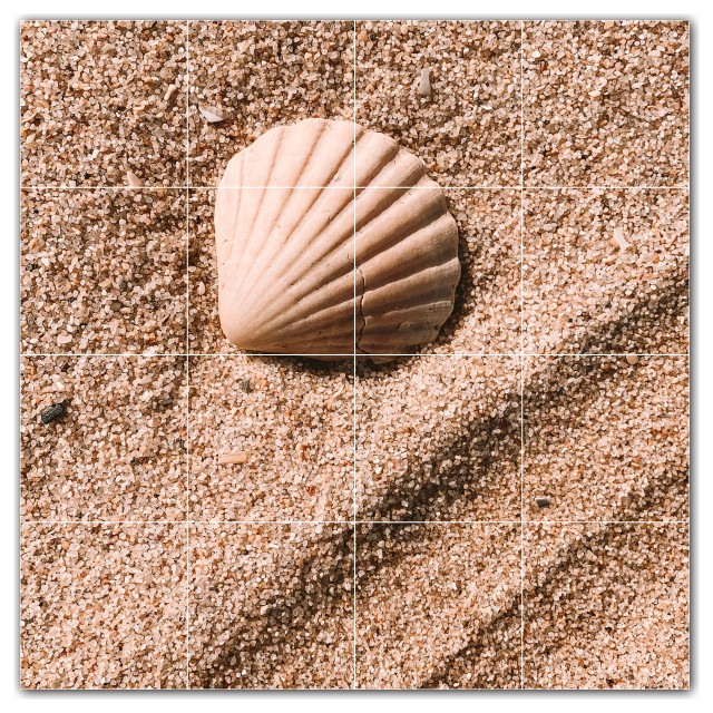 Beach Ceramic Tile Wall Mural HZ500052, 17" Wide x 17" High - Beach ...