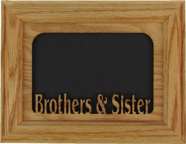 Brothers and Sister Oak Picture Frame and Oak Matte, 5"x7", 5"x7 ...