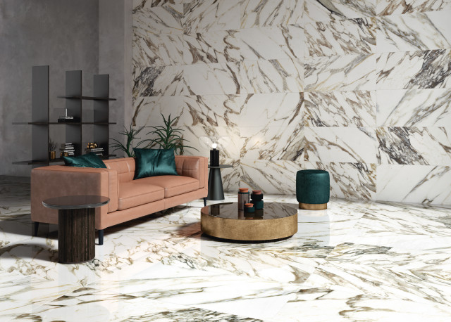 Macchia Vecchia Marble Look Porcelain Tile Matte, 30X60 - Traditional ...