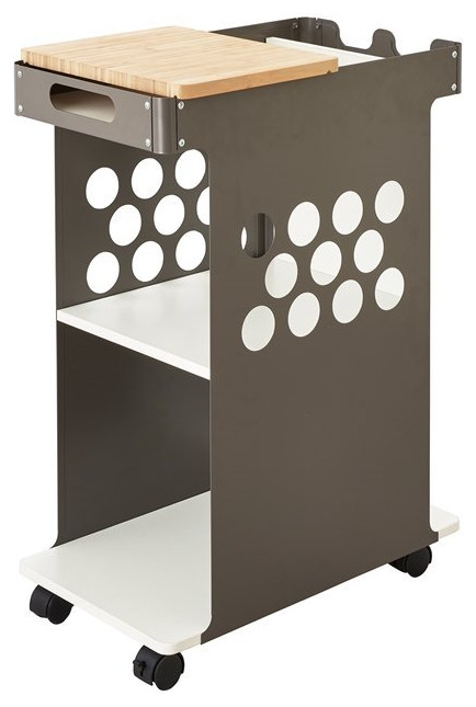 Safco Mini Rolling Storage Cart 5209WH Mobile Cart with Steel Panels in ...