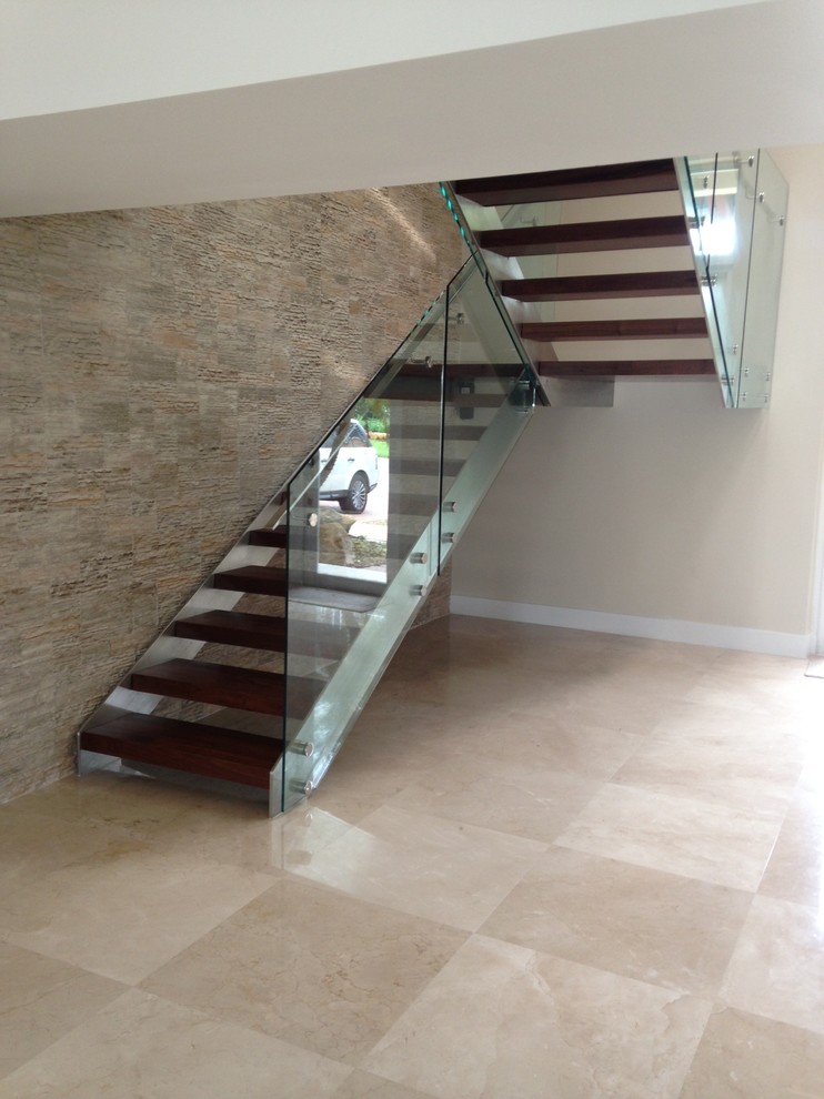 Glass and Metal Stairs - Modern - Staircase - Miami - by Conti Glass ...