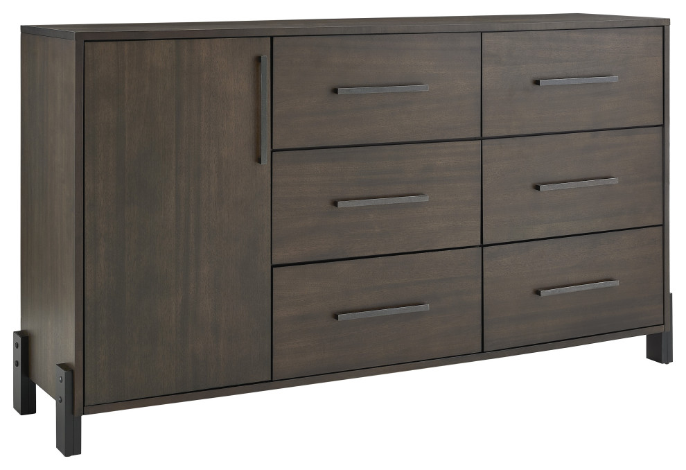 Stephenson Door Dresser, Nutmeg Brown - Transitional - Dressers - by ...