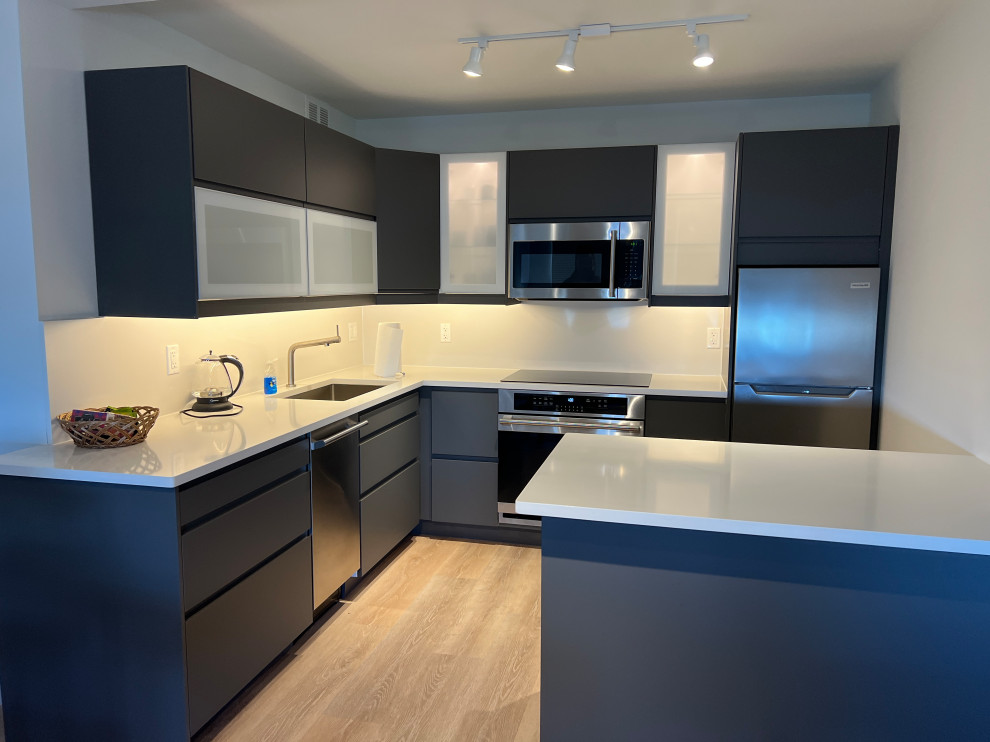 IKEA Voxtorp Gray Kitchen Design - Modern - Kitchen - Chicago - by Flat ...