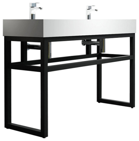 Gordon 48" Double Bathroom Sink, ADA Compliant - Industrial - Bathroom ...
