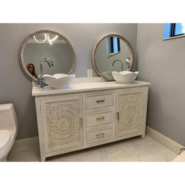 Carved Lace Oxygen 3 Drawer 2 Door Sideboard/Dressing Chest - French ...