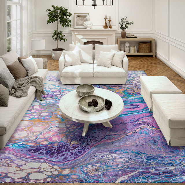 Addison Rugs Karina AKC49 Periwinkle 5' x 7'6" Rug - Contemporary ...