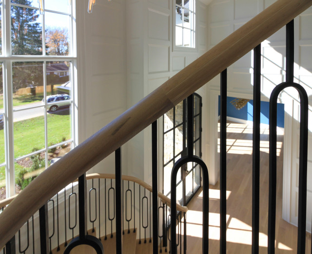 95_Remarkable and elegant floating elliptical staircase, McLean, VA ...