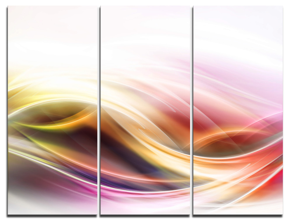 "Elegant Light Color Pattern" Digital Wall Art, 3 Panels, 36"x28 ...