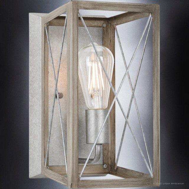 Luxury Industrial Wall Sconce, Galvanized Steel - Farmhouse - Wall ...