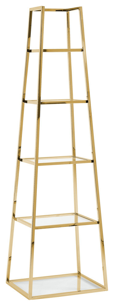 Stainless Steel Display Cabinet, Gold - Contemporary - Display And Wall ...