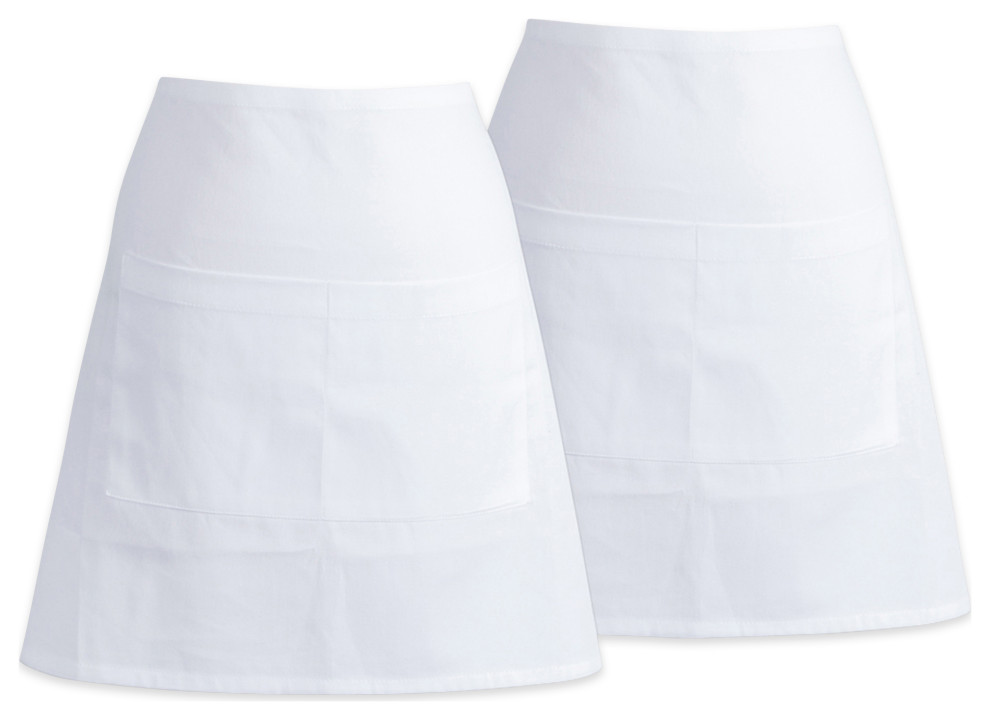 DII White Waist Apron, Set of 2 - Contemporary - Aprons - by ...