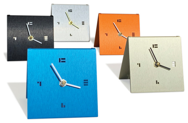 The SimpleDesk Clock in Gold - Contemporary - Desk And Mantel Clocks ...