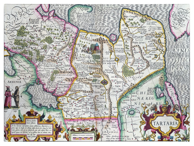 'Map of Tartaria, 1595' Canvas Art by Mercator's Atlas, 14" x 19 ...