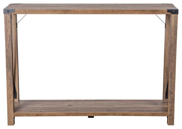 Wyatt Modern Farmhouse Wooden 2 Tier Console Table - Rustic - Console ...