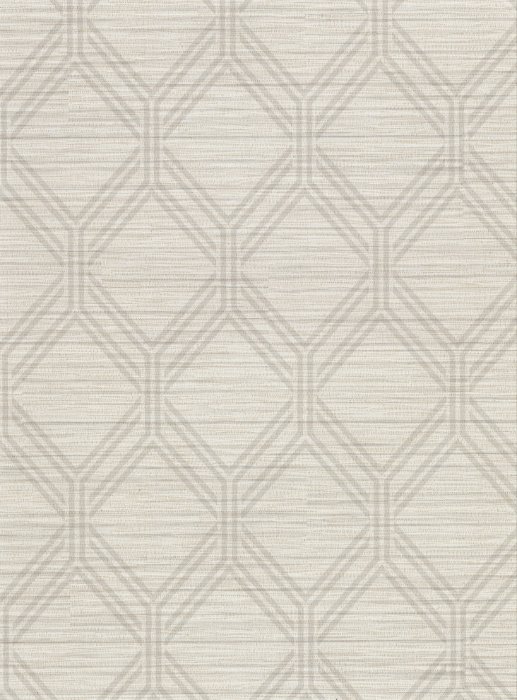 Vaughan Taupe Geometric Wallpaper - Contemporary - Wallpaper - by ...