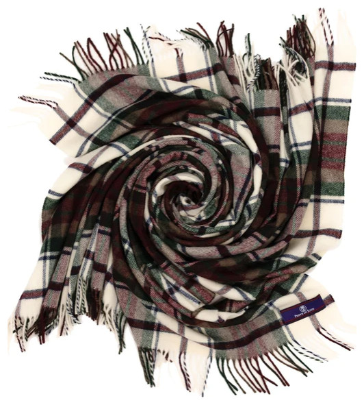 Prince of Scots Highland Tartan Tweed Merino Wool Throw, Dress Macduff ...