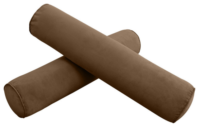 STYLE V5 Full Velvet Pipe Trim Indoor Daybed Bolster Pillow |COVER ONLY ...