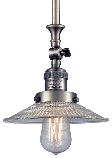 1-Light Halophane 10" Mini Pendant - Industrial - Pendant Lighting - by ...