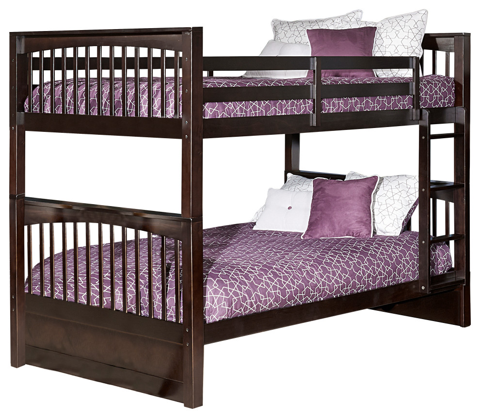Hillsdale Pulse Wood Full Over Full Bunk Bed With Storage, Twin Bunk ...