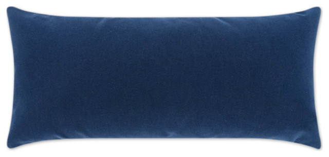 Outdoor Sundance Lumbar Pillow - Navy, 12" x 24" - Contemporary ...