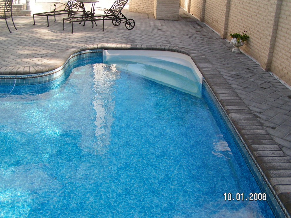 Fiberglass Side Steps - Traditional - Pool - New York - by Grecian ...
