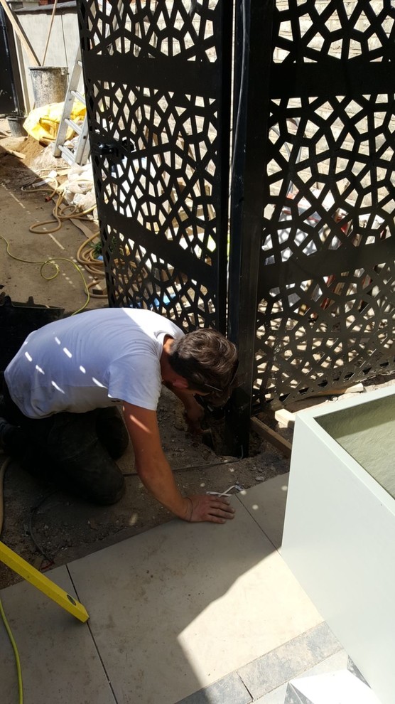 Installing the fretwork gate - Garden - London - by Georgia Lindsay ...