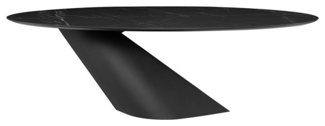 Aero Dining Table Black Ceramic Top 78" - Transitional - Dining Tables ...