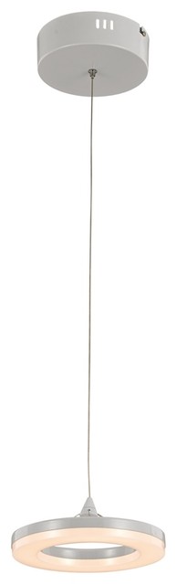 Trans Globe 8" Optic II Integrated LED Pendant, Chrome - Contemporary ...