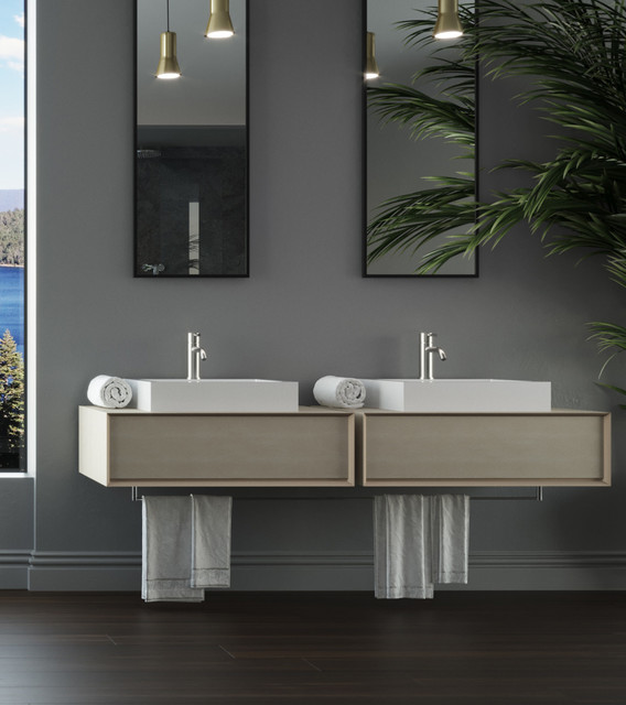 Badeloft Stone Resin Countertop Sink, Small - Modern - Bathroom Sinks ...
