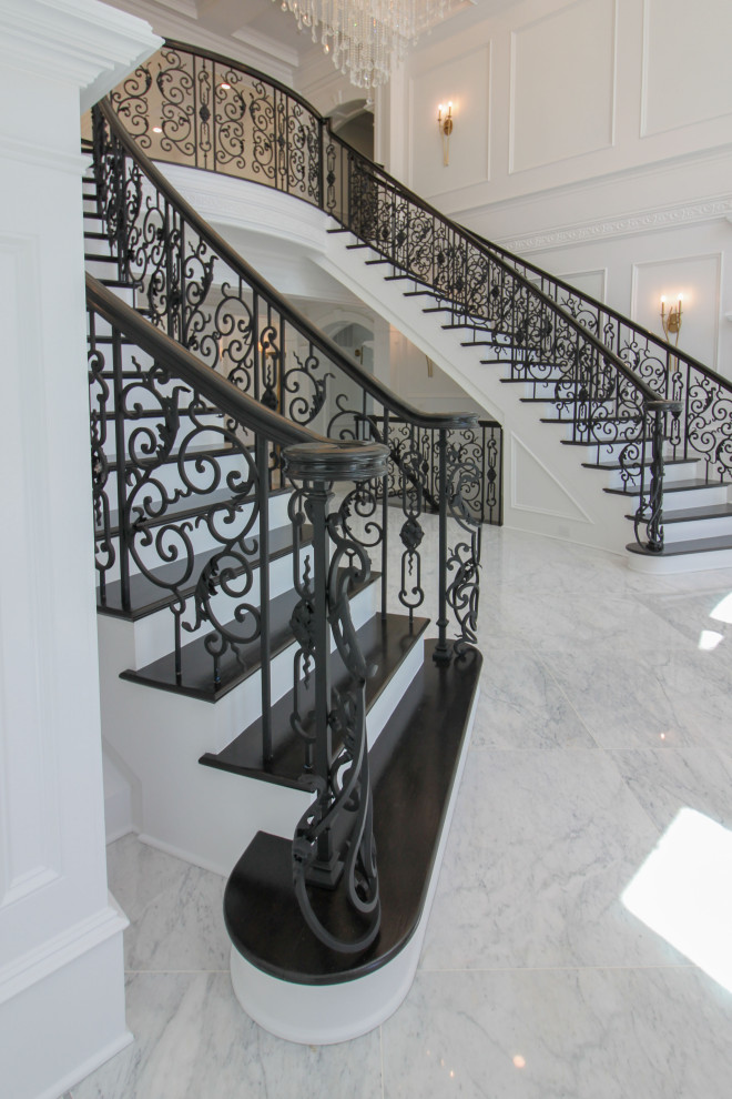 92_Grand Double Staircase in Exquisite Custom Home, Great Falls VA ...