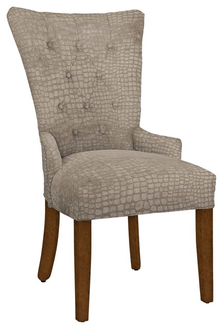 Modern Hekman Woodmark Sandra Dining Chair With Dark Nickel Nailhead ...