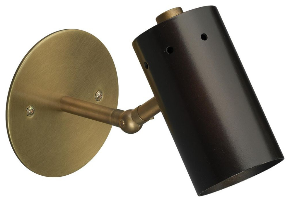 Retro Architectural Spot Light Wall Sconce Adjustable Arm Brass Bronze ...