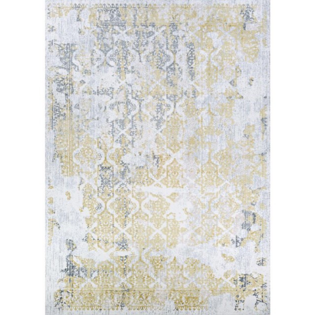 Couristan Calinda Grand Damask Area Rug, Gold, Silver, 2'3"x7'6" Runner ...
