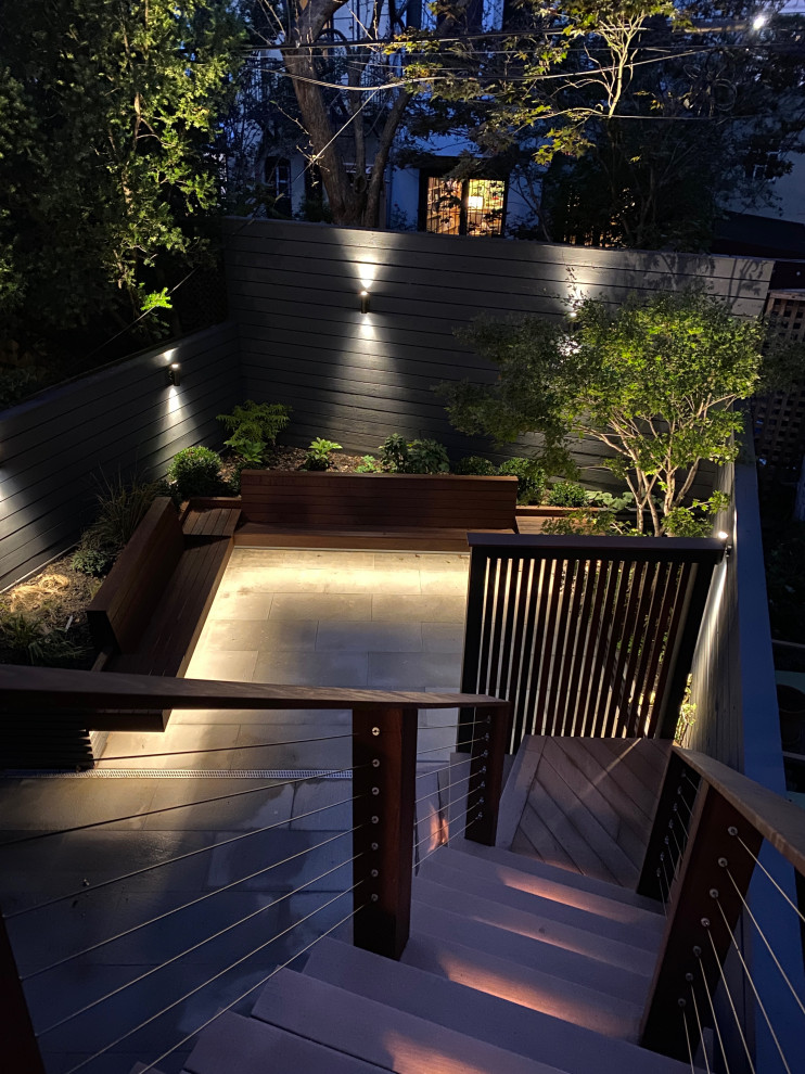 Angled Rowhouse Backtard Redesign - Midcentury - Deck - Toronto - by ...