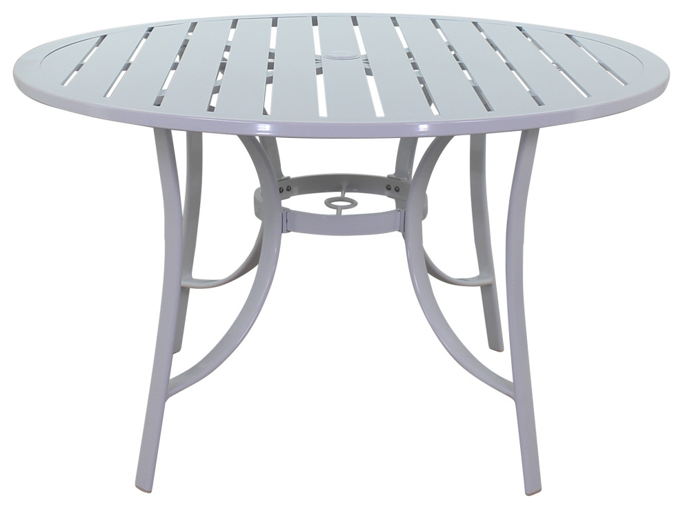 Courtyard Casual Santa Fe 48" Round Aluminum Dining Table ...