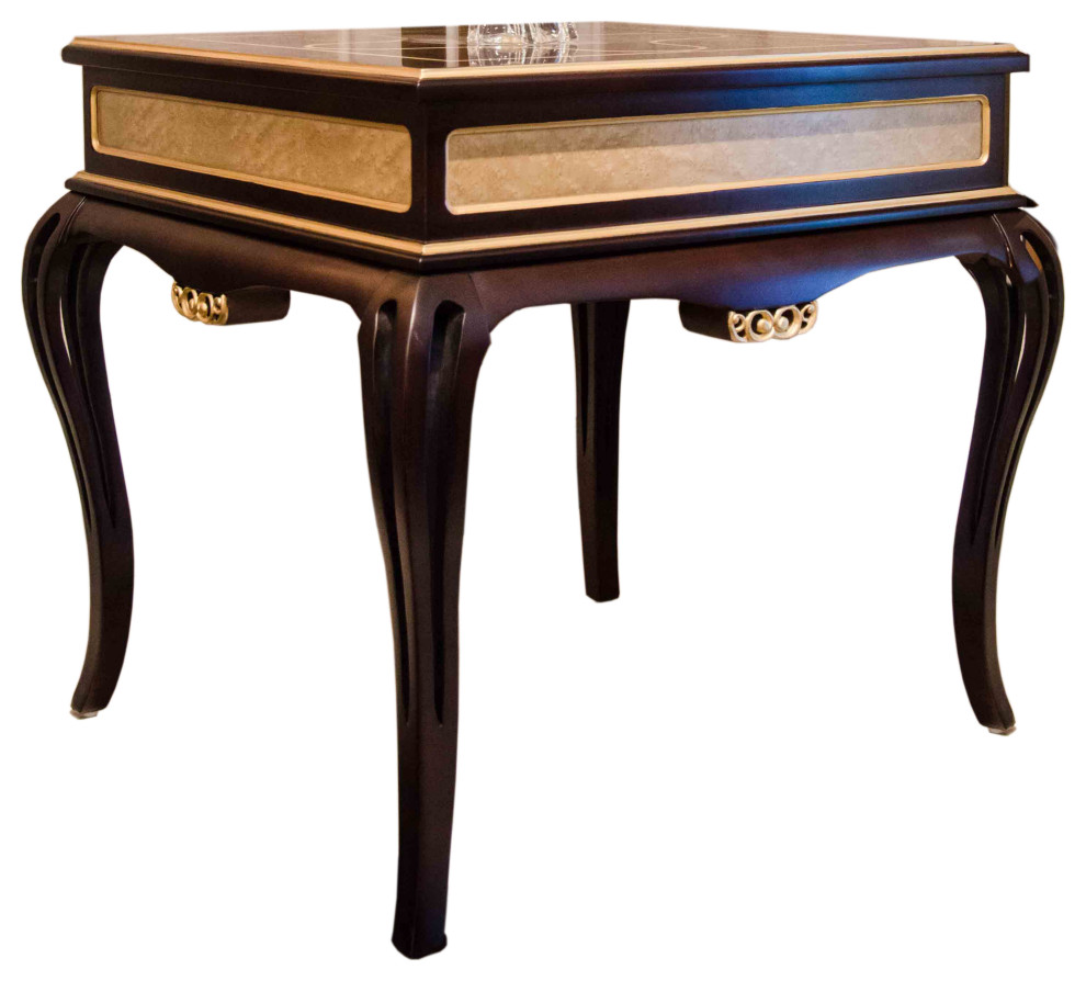 Infinity Walnut and Teak End Table - Transitional - Side Tables And End ...