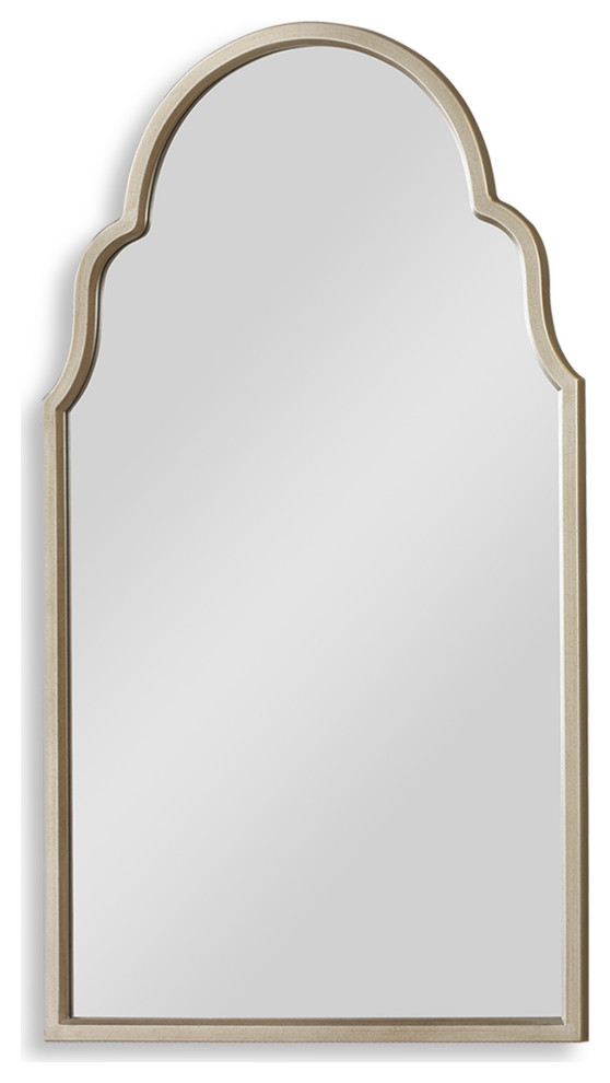 41" Warm Silver Arched Mirror - Mediterranean - Wall Mirrors - by ...