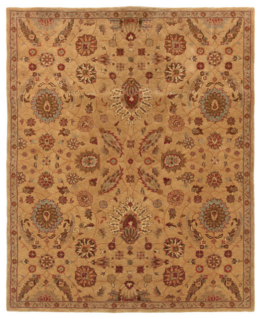 Oriental Weavers Huntley 19109 Gold/Rust 7'6"x9'6" Indoor Area Rug, 7'6 ...
