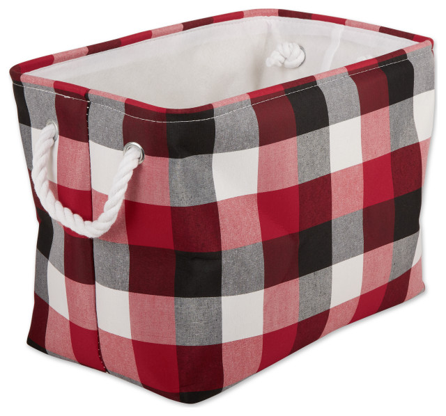 DII Polyester Bin Tri Color Cardinal Red Rectangle Large 17.5"x12"x15 ...