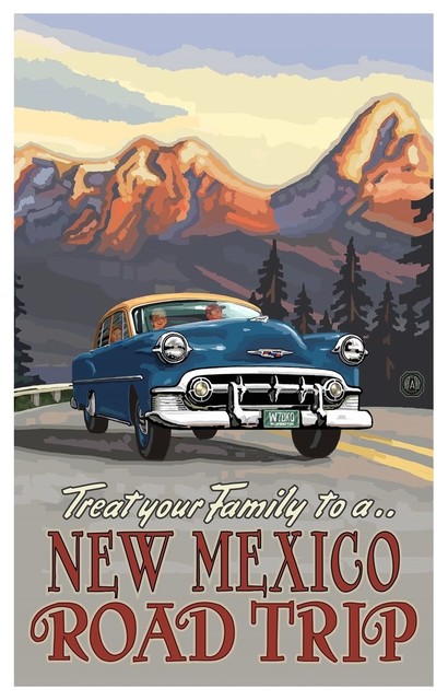 by Artist Paul A. Lanquist New Mexico Road Trip Sunset Art Print, 24 ...