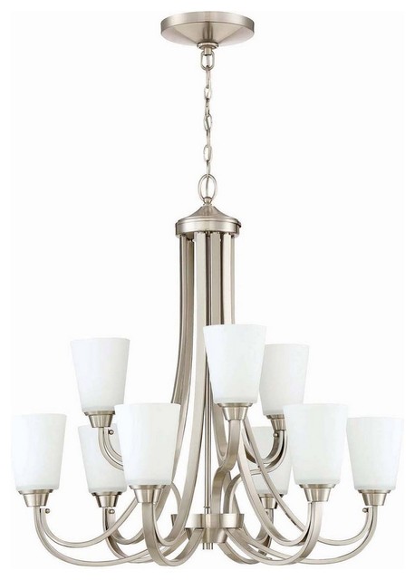 Craftmade Lighting 41929-BNK Grace - Nine Light 2-Tier Chandelier ...