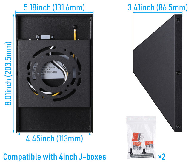 4 Pack 12W 8" 5CCT LED Wall Sconce, 100-277V Porch Light, 10%-100% ...