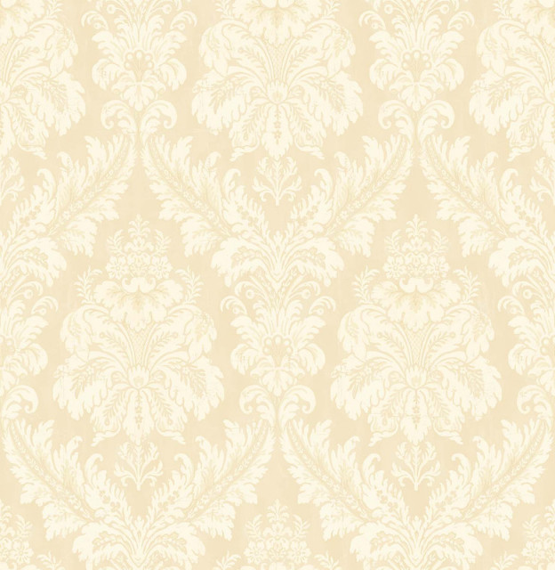 Windsor Cream Damask Wallpaper - Traditional - Wallpaper - by SK Filson ...