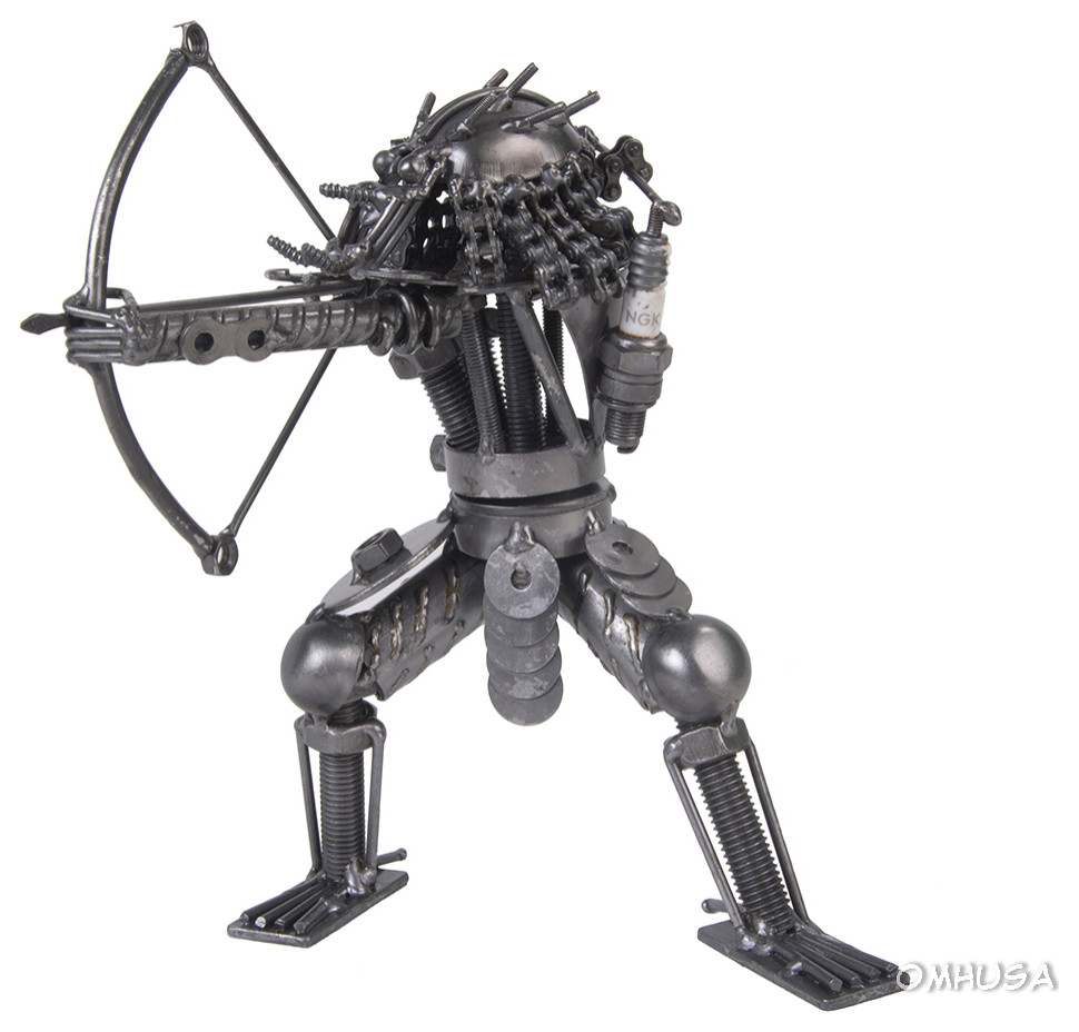 Metal Predator With Bow and Arrow - Industrial - Decorative Objects And ...